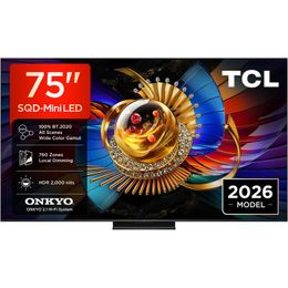 TCL QLED Mini LED-Fernseher &raquo;75Q7D ProX1&laquo; 189 cm/75 &prime;&prime; SQD-Mini LED, AiPQ Prozessor, ONKYO 2.1, Dolby Vision, Apple AirPlay 2 Native 144 Hz &ndash; Er 