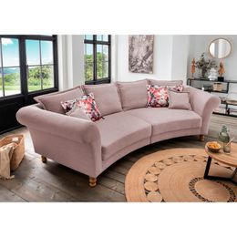 Home Affaire Big-Sofa &raquo;Tassilo geschwungene Formensprache, bequem, Mega Sofa, Breite 350cm&laquo; rosa 100% Polyester B/H/T: 350cm x 95cm x 110cm, Chenille-