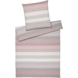 Elegante Bettw&auml;sche &raquo;Fjord&laquo; 2 Stk. angenehmes Hautgef&uuml;hl lila Halbleinen, Obermaterial: 50% Baumwolle, 50% Leinen B/L: 135cm x 200cm, 1 Stk., 1 Stk., 