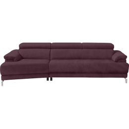 Egoitaliano Ecksofa &raquo;Soul, extravagantes Designsofa, Megasofa, super bequem, tolle Details&laquo; mit Trapez-Abschlu&szlig;element, inkl verstellbarer Kopfteile lila B/H/T: 
