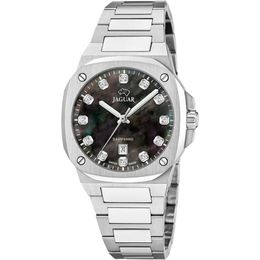 Jaguar Damen Quarzuhr &raquo;Rondcarre&laquo; Armbanduhr, Damenuhr, Swiss Made, Edelstahlarmband, analog, Tag Einheitsgr&ouml;&szlig;e