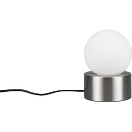 REALITY LEUCHTEN Schreibtischlampe &raquo;Countess&laquo; E14 1 Stk. warmwei&szlig; - kaltwei&szlig; Tischleuchte ON/OFF Touch, exkl 1xE14 max 25W, &Oslash; 12cm Glasschirm grau 1, 