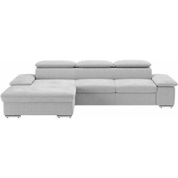 Sit & More sit&more Ecksofa &raquo;Valantine L-Form, B: 286 cm&laquo; mit Arm- & Kopfteilverstellung, optional mit Schlaffunktion grau 100% Polyester B/H/T: 286cm x 73cm x 