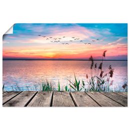 Artland Wandbild &raquo;Der See in den Farben der Wolken&laquo; Gew&auml;sser 1 Stk. tlg. als Alubild, Leinwandbild, Poster in verschied. Gr&ouml;&szlig;en blau B/H/T: 120cm x 80cm, 