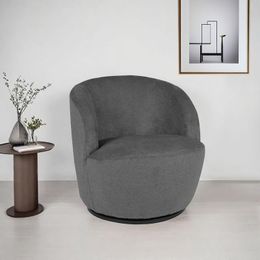 OTTO home Drehsessel &raquo;FRAZEE&laquo; Lese-Sessel, TV-Sessel, Loungesessel grau pine wood frame, foam, fabric, metal base Webstoff, Drehfunktion, B/H/T: 66cm 