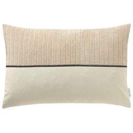 Tom Tailor HOME Kissenh&uuml;lle &raquo;Cord&laquo; mit Stickerei beige Baumwolle, Polyester B/L: 58cm x 38cm, 1 Stk., Baumwolle