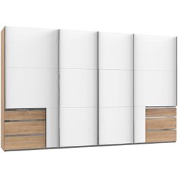 wimex Schwebet&uuml;renschrank &raquo;Level by fresh to go&laquo; mit Synchron&ouml;ffnung wei&szlig; B/H/T: 350cm x 216cm x 65cm, Schubladen: 6 Stk. T&uuml;ren: 4 Stk.