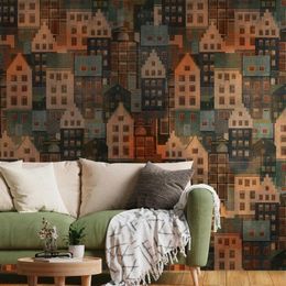 Livingwalls living walls Fototapete &raquo;Metropolitan Stories. Travel Styles. Tapete mit Geb&auml;uden&laquo; gemustert matt neutral glatt Fototapete Skandinavisch Skandi-Stil 