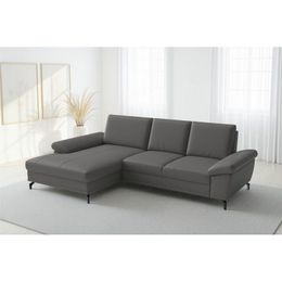 Sit & More sit&more Ecksofa &raquo;Chelsea L-Form, B: 264 cm, Leder, inkl. Sitztiefen-&Armteilverstellung&laquo; optional mit Schlaffunktion und Bettkasten B/H/T: 264cm x 