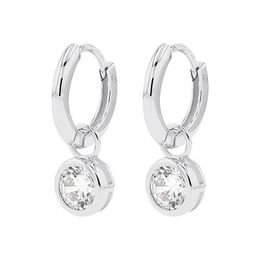 Tom Tailor Damen Tom Tailor Paar Creolen mit Zirkonia (synth.) Silber 925 (Sterlingsilber)