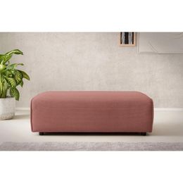 LeGer Home by Lena Gercke Hocker &raquo;PIARA, Cord, Polsterhocker mit Kedernaht&laquo; zur Serie PIARA, rechteckig, schwarze F&uuml;&szlig;e, bequemer Sitzkomfort beige 100