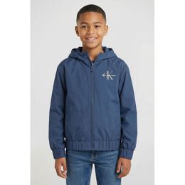 Calvin Klein Jeans Herren Blouson &raquo;MONOLOGO ESSENTIAL JACKET&laquo; mit Kapuze Kinder bis 16 Jahre blau 10 (140)