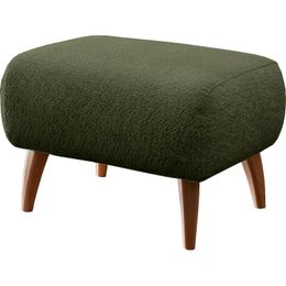 Home Affaire Hocker &raquo;Baggio&laquo; mit Holzf&uuml;&szlig;en gr&uuml;n 100% Polyester B/H/T: 63cm x 45cm x 63cm, Luxus-Microfaser weich