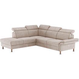 OTTO home Ecksofa &raquo;Calypso L-Form&laquo; mit Relaxfunktion motorisch im Sofa 2,5- Sitzer beige 100% Polyester B/H/T: 259cm x 85cm x 227cm, Flachgewebe, 