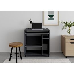 VOGL M&ouml;belfabrik Computertisch &raquo;Compi&laquo; PC-Tisch mit Tastaturauszug, platzsparend, Breite 72 oder 90 cm grau B/H/T: 72cm x 76cm x 46cm