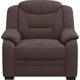 COTTA Sessel &raquo;Marcus&laquo; mit hoher R&uuml;ckenlehne grau 100% Polyester Struktur weich, B/H/T: 97cm x 99cm x 99cm