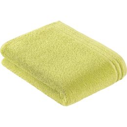 Vossen Badetuch &raquo;Calypso Feeling&laquo; mit schmaler Bord&uuml;re aus 100% Baumwolle, Vegan, einfarbig gr&uuml;n Walkfrottee, Obermaterial: 100% Baumwolle B/L: 67cmx140cm, 1