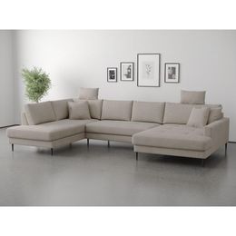 Trends by HG Wohnlandschaft &raquo;Summer&laquo; U-Form, B: 360cm in Cord & Struktur beige 90% Polyester;10% Nylon B/H/T: 360cm x 86cm x 195,5cm, Struktur, 