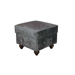 Home Affaire Polsterhocker &raquo;MENDITTE&laquo; grau 100% Polyester B/H/T: 55cm x 46cm x 55cm, Samtvelours