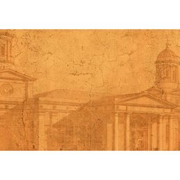 ARCHITECTS PAPER Fototapete &raquo;Atelier 47 Old Building 1&laquo; Stadt glatt Vlies, Wand, Schr&auml;ge, Decke orange Vlies B/L: 4m x 2,7m