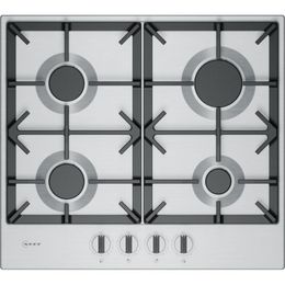Neff Gas-Kochfeld &raquo;T26CIP8N0&laquo; Stabile Gusseisen-Topftr&auml;ger & pr&auml;zise FlameSelect -Steuerung silber Einheitsgr&ouml;&szlig;e Gas-Kochfeld