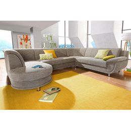 Trendmanufaktur Wohnlandschaft &raquo;Rondo, wahlweine mit Federkern, Breite 320cm, U-Form&laquo; inkl.Federkern, ohne Bettfunktion beige Softlux -Kunstleder;