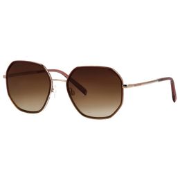 Marc O'Polo Marc O'polo Damen Marc O'Polo Sonnenbrille &raquo;Modell 508003&laquo; Form Hexagon, Logoschriftzug auf B&uuml;gel, Kombifassung braun Einheitsgr&ouml;&szlig;e