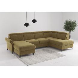 Sit & More sit&more Wohnlandschaft &raquo;Glendale, U-Form&laquo; inkl. Kopfteilverstellung,wahlweise mit Vorziehsitz und Bettkasten braun 100% Polyester B/H/T: 321cm x 84cm