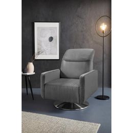 Sit & More sit&more Drehsessel &raquo;Gizeh&laquo; inklusive Kopfteilverstellung, mit Federkern grau Luxus-Microfaser ALTARA NUBUCK ,mit Kopfteilverstellung, B/H/T: 78cm x 