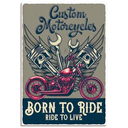 Artland Wandbild &raquo;Born to ride&laquo; 1 Stk. tlg. als Alubild, Leinwandbild, Poster, Wandaufkleber in verschied. Gr&ouml;&szlig;en bunt B/H/T: 70cm x 100cm, Leinwandbilder 