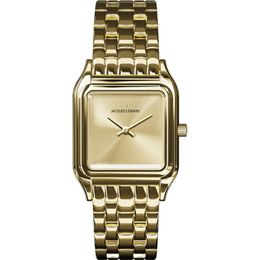 Jacques Lemans Damen Quarzuhr &raquo;Antwerpen&laquo; Armbanduhr, Damenuhr, Edelstahlarmband, analog gold Einheitsgr&ouml;&szlig;e