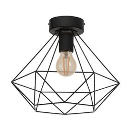 Eglo Deckenleuchte &raquo;TARBES&laquo; E27 1 Stk. Wohnzimmerlampe, Esszimmer, Flur, Drahtgeflecht, 1flammig, 32,5x27,5cm schwarz 1, &Oslash; 32,5cm H: 27,5cm, 1 Stk.