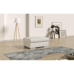 Sit & More sit&more Polsterhocker &raquo;Broadway&laquo; wei&szlig; Luxus-Microfaser aus 100% Polyester B/H/T: 99cm x 42cm x 65cm, Luxus-NaturLEDER