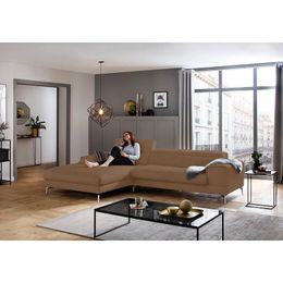W.Schillig Ecksofa &raquo;piedroo, Designsofa mit tollem Sitzkomfort, bequem und elegant, L-Form&laquo; Kopfteilverstellung, wahlweise mit Sitztiefenverstellung, 
