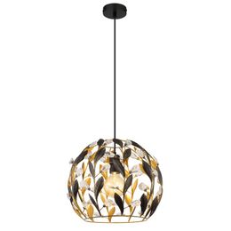 Globo LIGHTING H&auml;ngeleuchte &raquo;MIKA&laquo; E27 1 Stk. H&auml;ngelampe Esszimmer-Leuchte Esstischleuchte Wohnzimmer gold &Oslash; 40cm H: 150cm, 1 Stk.