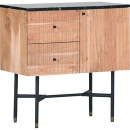 GUTMANN FACTORY Kommode beige B/H/T: 80cm x 80cm x 42cm, 2 Stk., Akazie, 1 Stk.