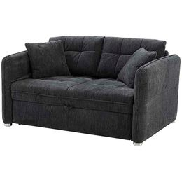 Jockenh&ouml;fer Schlafsofa &raquo;Leon, B: 147 - 187 cm, Liegefl. 120 - 160x200 cm, Breite w&auml;hlbar&laquo; mit Schlaffunktion & Zierkissen, in 3 Breiten schwarz Korpus: 100% 
