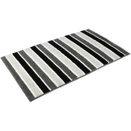 Vossen Badematte &raquo;&raquo;Fancy&laquo;&laquo; H&ouml;he 16 mm fu&szlig;bodenheizungsgeeignet grau Polyacryl rechteckig (60cm x 100cm ) WC-Vorleger rechteckig ohne Ausschnitt (50cm x 60cm)