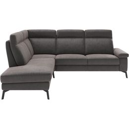 Home Affaire Ecksofa &raquo;Nalani, optionaler Sitzauszug, Breite: 252 cm&laquo; Komfortabler Federkernsitz, gro&szlig;z&uuml;gige Ecke, klappbare Armlehne 100% Polyester B/