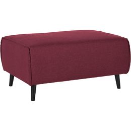 DOMO collection Hocker &raquo;Amora&laquo; mit Federkern, Fu&szlig;h&ouml;he passend f&uuml;r g&auml;ngige Saugroboter! rot B/H/T: 97cm x 47cm x 66cm, Struktur fein, Mit Federkern