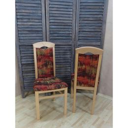 Home Affaire 4-Fu&szlig;stuhl (Set) 2 Stk. rot 100% Polyester;Clean-Active Strukturstoff B/H/T: 44cm x 97cm x 45cm, 2 Stk., Struktur