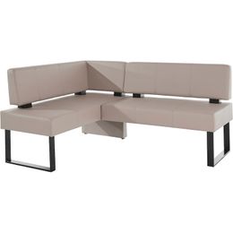 OTTO home Eckbank &raquo;Oliver mit Metallgestell, K&uuml;chenbank&laquo; verschiedene Bez&uuml;ge Cord Esszimmerbank OTTOs Choice beige Holzwerkstoff, Massivholz, 