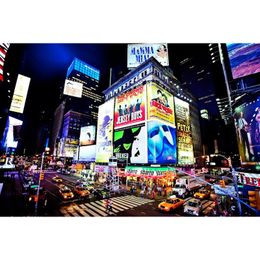 papermoon Fototapete &raquo;New York Time Square&laquo; glatt bunt Vlies B/L: 3,5m x 2,6m, Bahnen: 7 Stk.