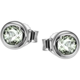 Firetti Damen Paar Ohrstecker &raquo;Schmuck Geschenk Silber 925 Ohrschmuck Ohrringe Solit&auml;r&laquo; mit Blautopas (behandelt), Citrin oder Amethyst gr&uuml;n 5,9mm, 