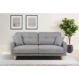 OTTO home 2-Sitzer &raquo;TRIPLO mit Wellenunterfederung, Ma&szlig;e B/T/H: 165/100/89 cm&laquo; Sofa mit Steppung im R&uuml;ckenbereich, incl. R&uuml;ckenkissen und Zierkissen 