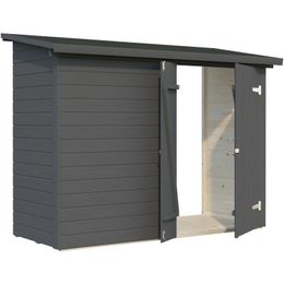 Palmako Ger&auml;tehaus &raquo;Leif&laquo; grau Massivholz Einheitsgr&ouml;&szlig;e