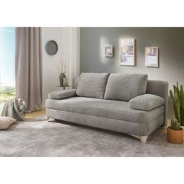 Jockenh&ouml;fer Schlafsofa &raquo;Noah, B: 202 cm, Liegefl.154x202 cm&laquo; mit Schlaffunktion & Bettkasten grau Korpus: 100% Polyester;Kissen: 100% Polyester B/H/T: 202cm x 