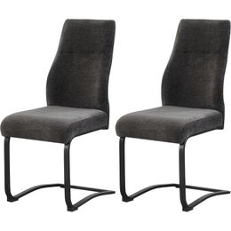 Home Affaire Esszimmerstuhl &raquo;VERNON, 2er Set, mit Metallgestell in matt schwarz&laquo; (Set) 2 Stk.in verschiedenen Farben, Belsatbarkeit pro Stuhl 120 kg 