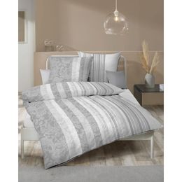 Kaeppel Bettw&auml;sche &raquo;Firenze&laquo; 2 Stk. Mit Paisleymuster silber Interlock-Jersey, Obermaterial: 100% Baumwolle B/L: 135cm x 200cm, 1 Stk., 1 Stk., Interlock-