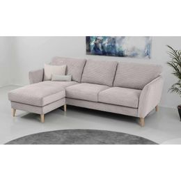 OTTO home Ecksofa &raquo;MARSEILLE (242/152cm),L-Form, Rec. rechts/links&laquo; Massivholzbeine aus Eiche, in verschieden Bez&uuml;gen und Farbvarianten grau 100% 